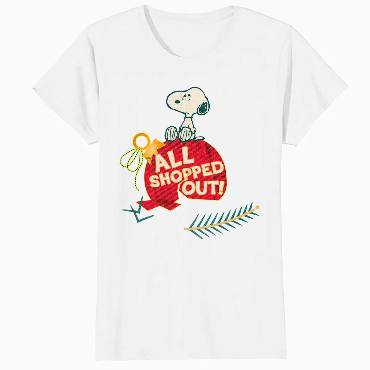 Peanuts Xmas Snoopy All Shopped Out Christmas Party Holiday Official W ...