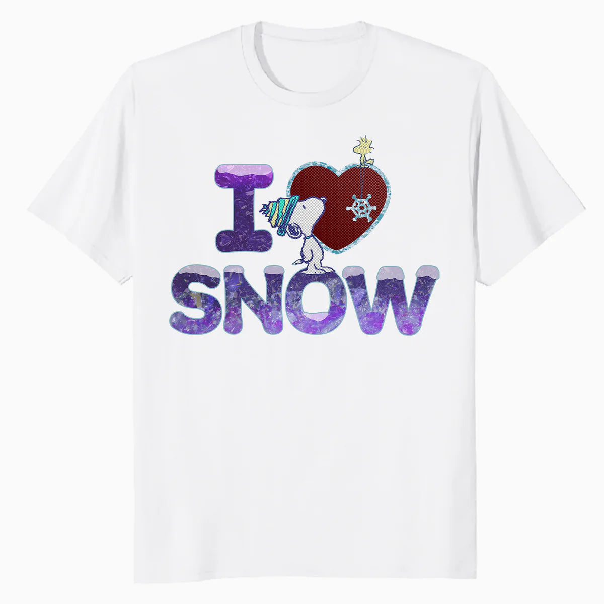 Peanuts Xmas Snoopy Woodstock I Love Snow Classic Holiday Official Men ...