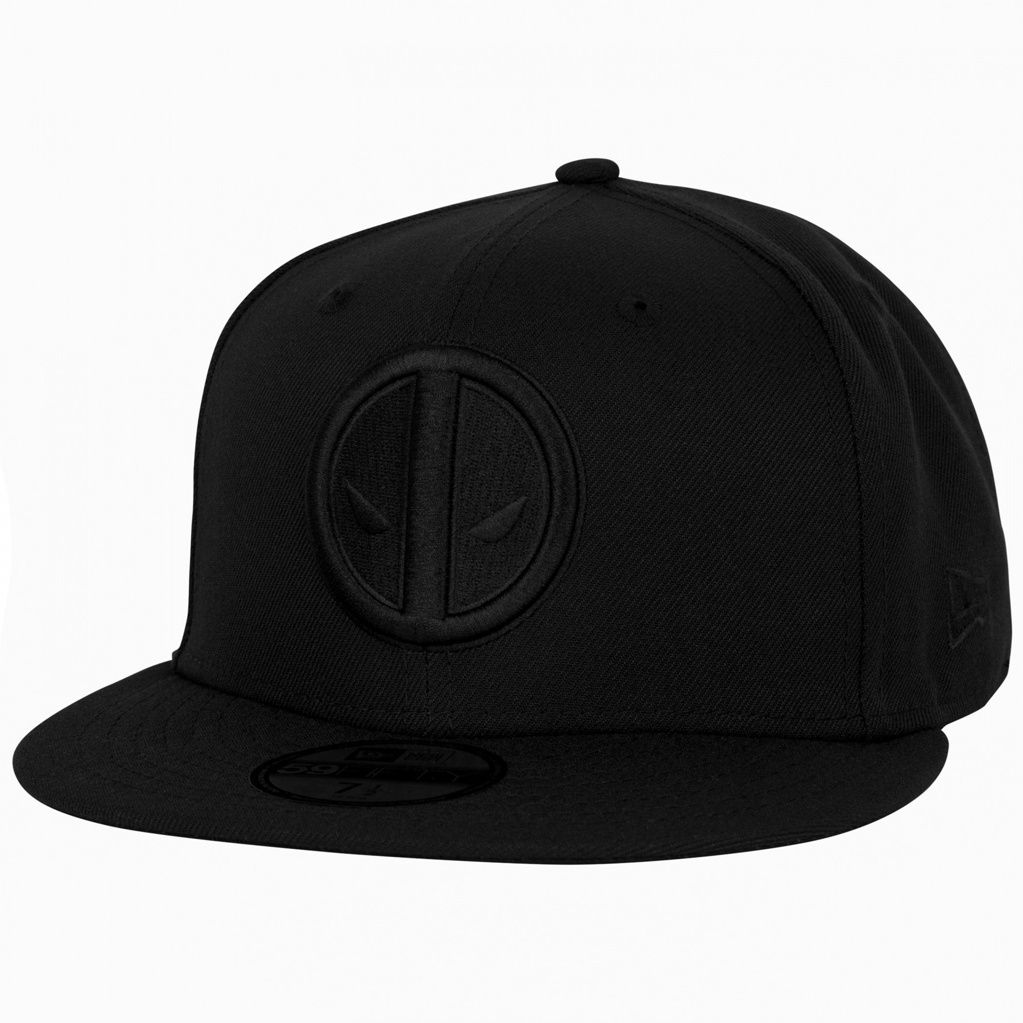 Deadpool Logo Black on Black New Era 59Fifty Fitted Hat ...